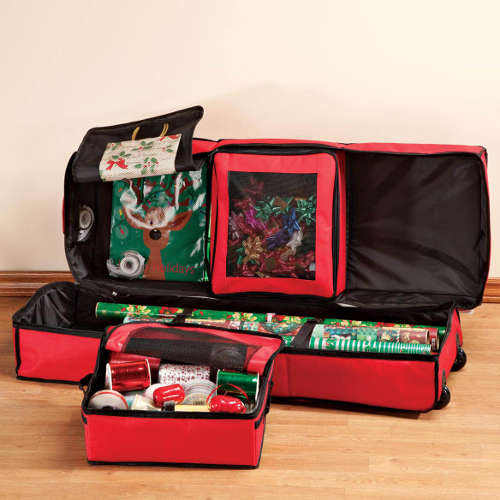 Christmas Gifts Contest | Gift Wrap Storage Bag Organizer with Wheels ...